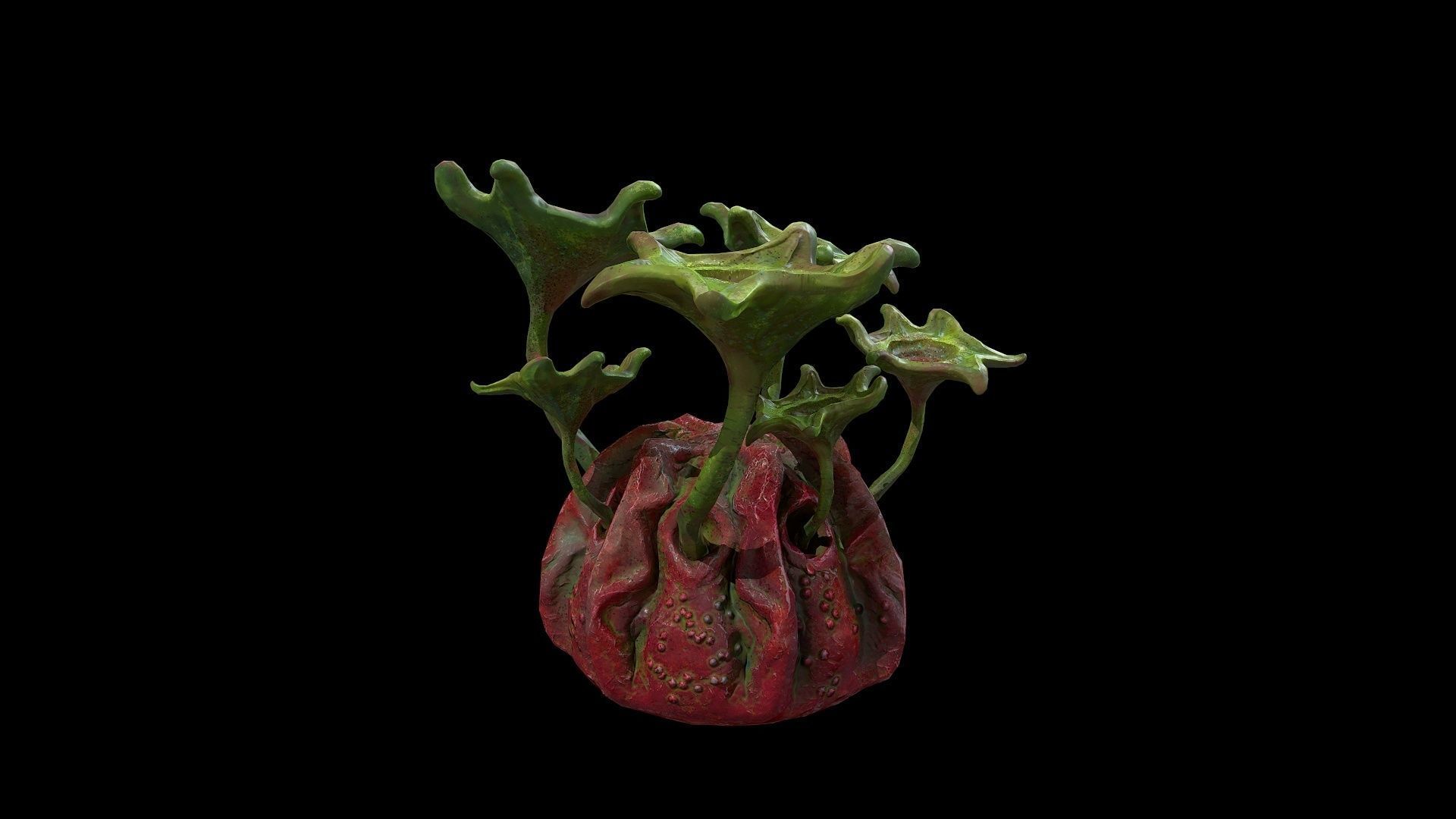 3D model Low poly alien plant environment asset VR / AR / low-poly ...