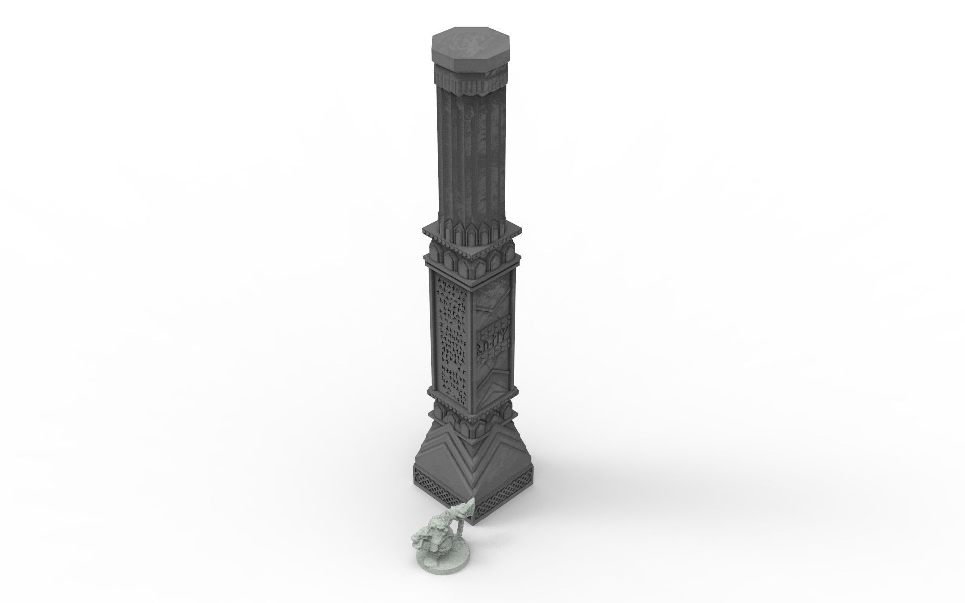 3D printable pillar and assorted bases for dwarf mine 3D model 3D ...