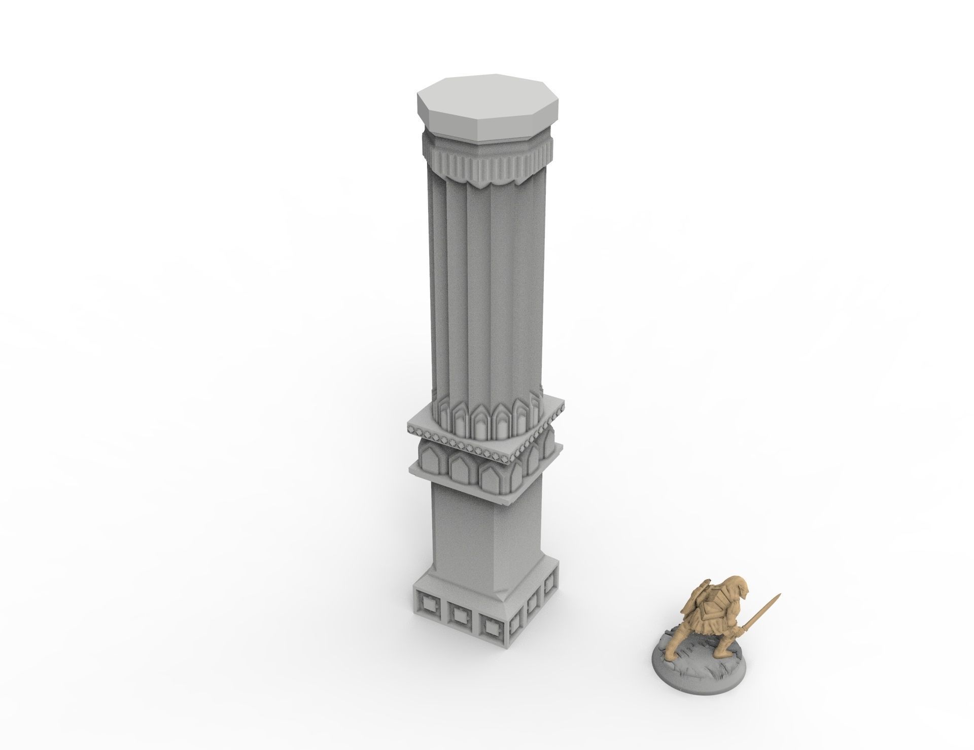 3D printable pillar and assorted bases for dwarf mine 3D model 3D ...