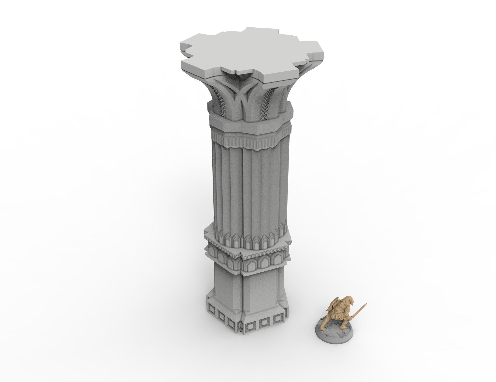 3D printable pillar and assorted bases for dwarf mine 3D model 3D ...