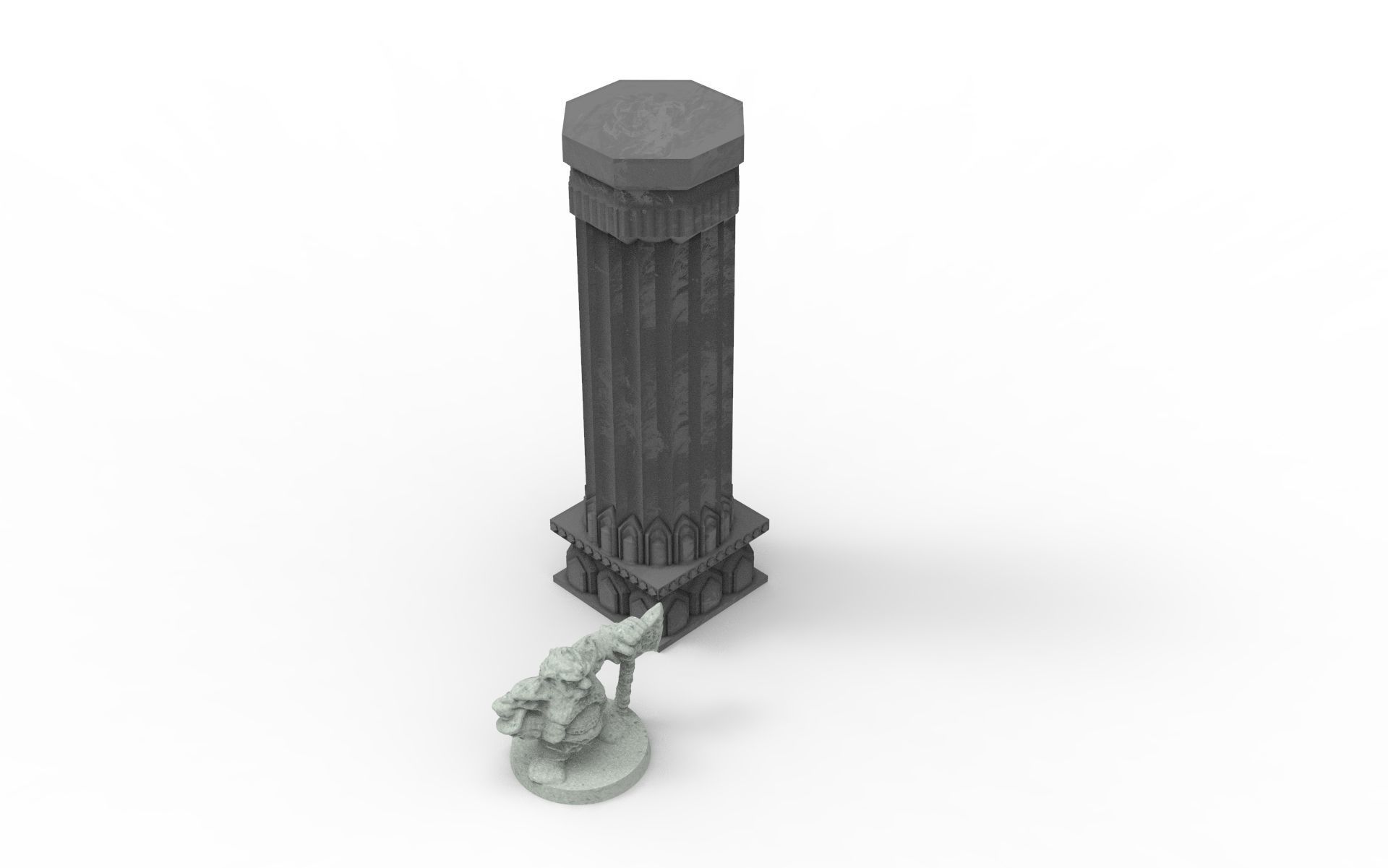 3D printable pillar and assorted bases for dwarf mine 3D model 3D ...