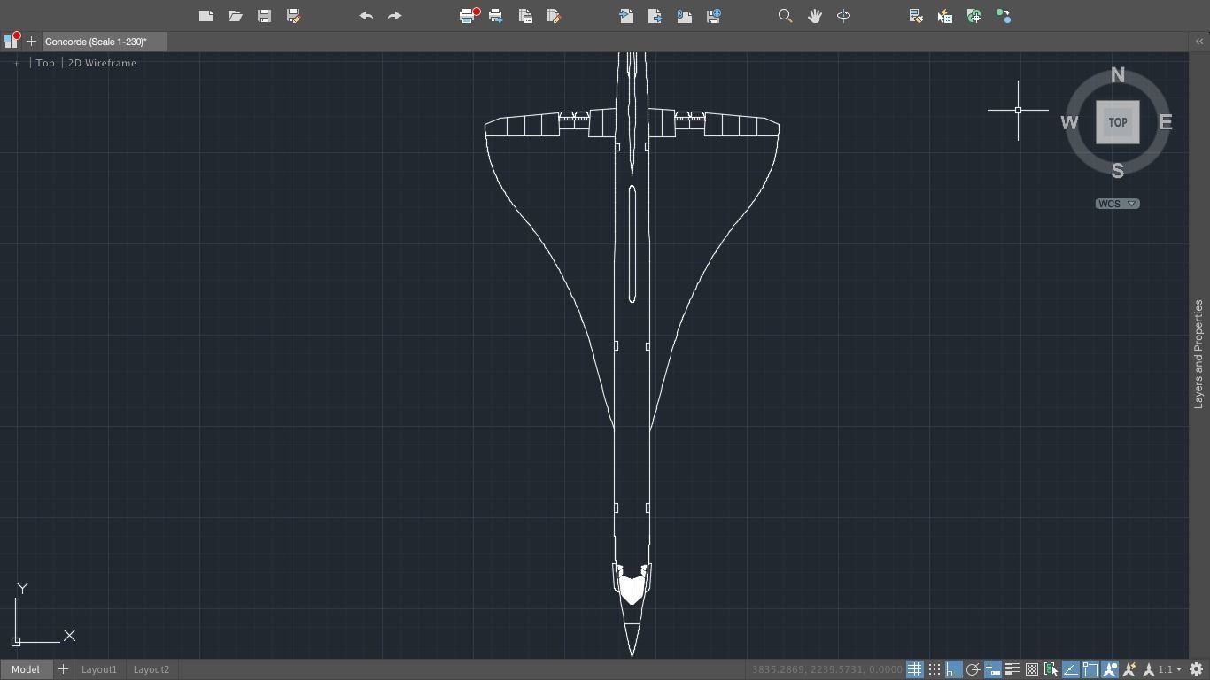 2D Concorde Aircraft 3D model | CGTrader