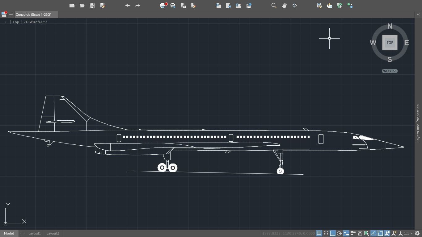 2D Concorde Aircraft 3D model | CGTrader