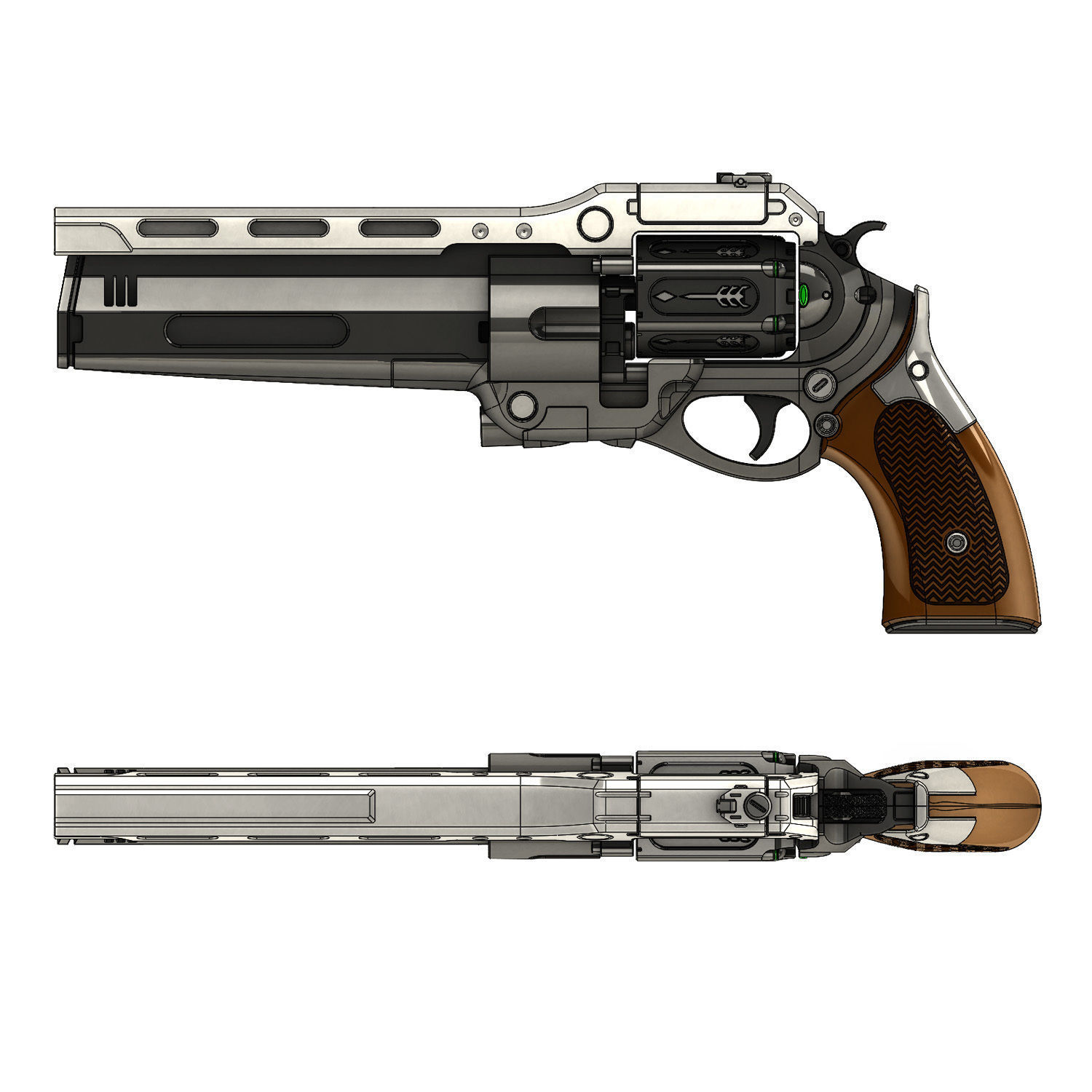 The First Curse Exotic Hand Cannon 3D model 3D printable | CGTrader