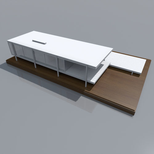 MODEL FARNSWORTH HOUSE free 3D model | CGTrader