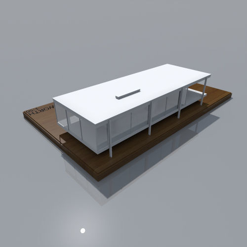MODEL FARNSWORTH HOUSE free 3D model | CGTrader