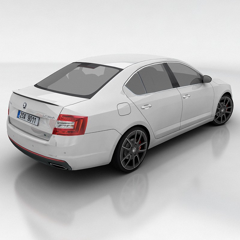 3D model Skoda Octavia 3 RS liftback VR / AR / low-poly | CGTrader