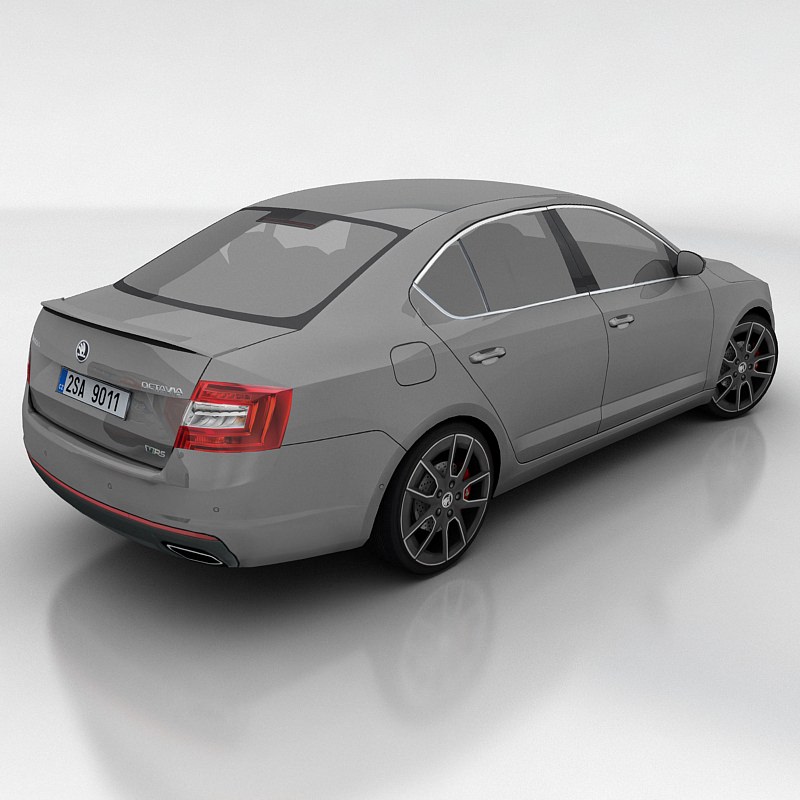 3D model Skoda Octavia 3 RS liftback VR / AR / low-poly | CGTrader