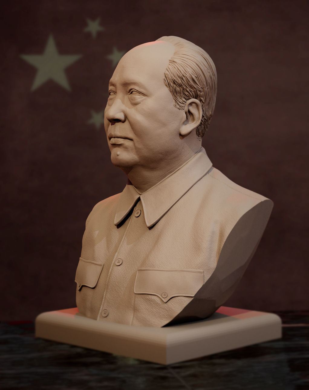 Mao Zedong 3D model 3D printable | CGTrader