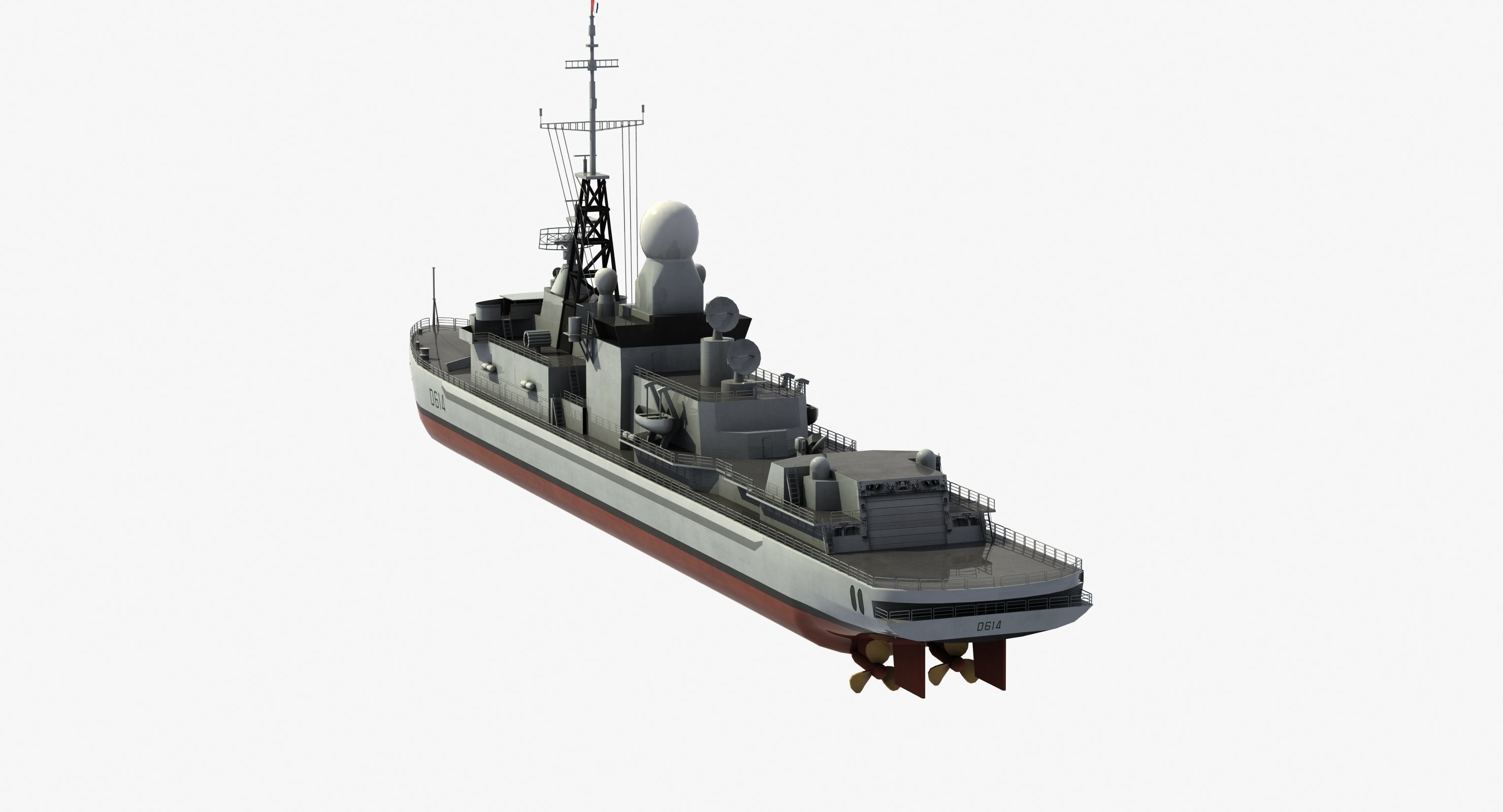 Cassard Class Frigate 3D model | CGTrader