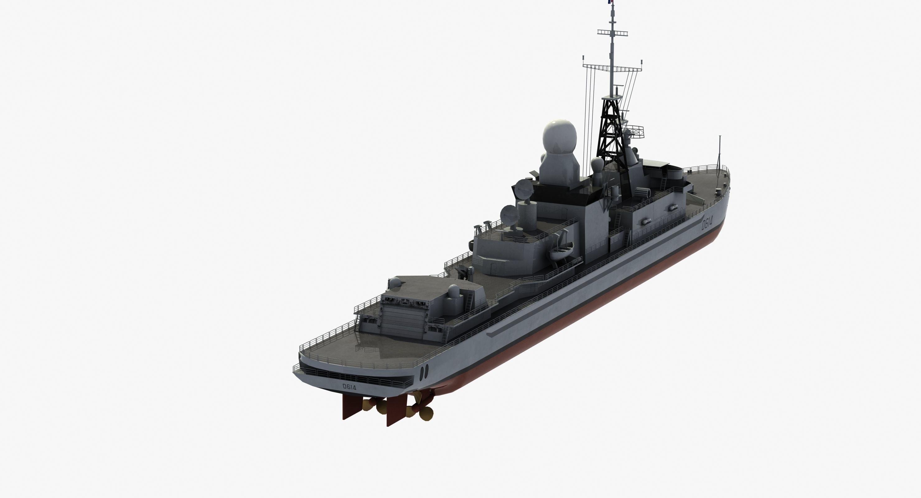 Cassard Class Frigate 3D model | CGTrader
