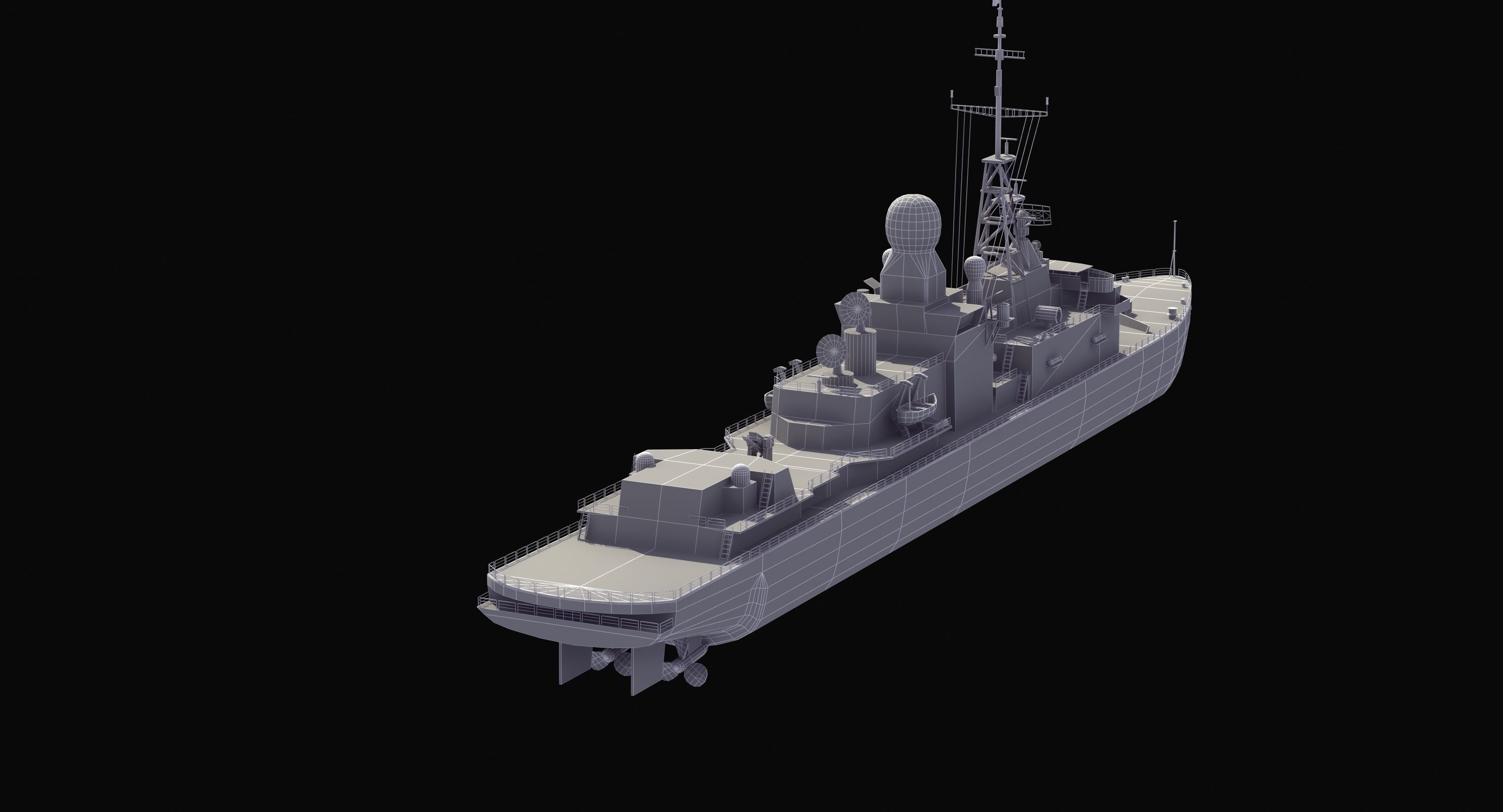 Cassard Class Frigate 3D model | CGTrader
