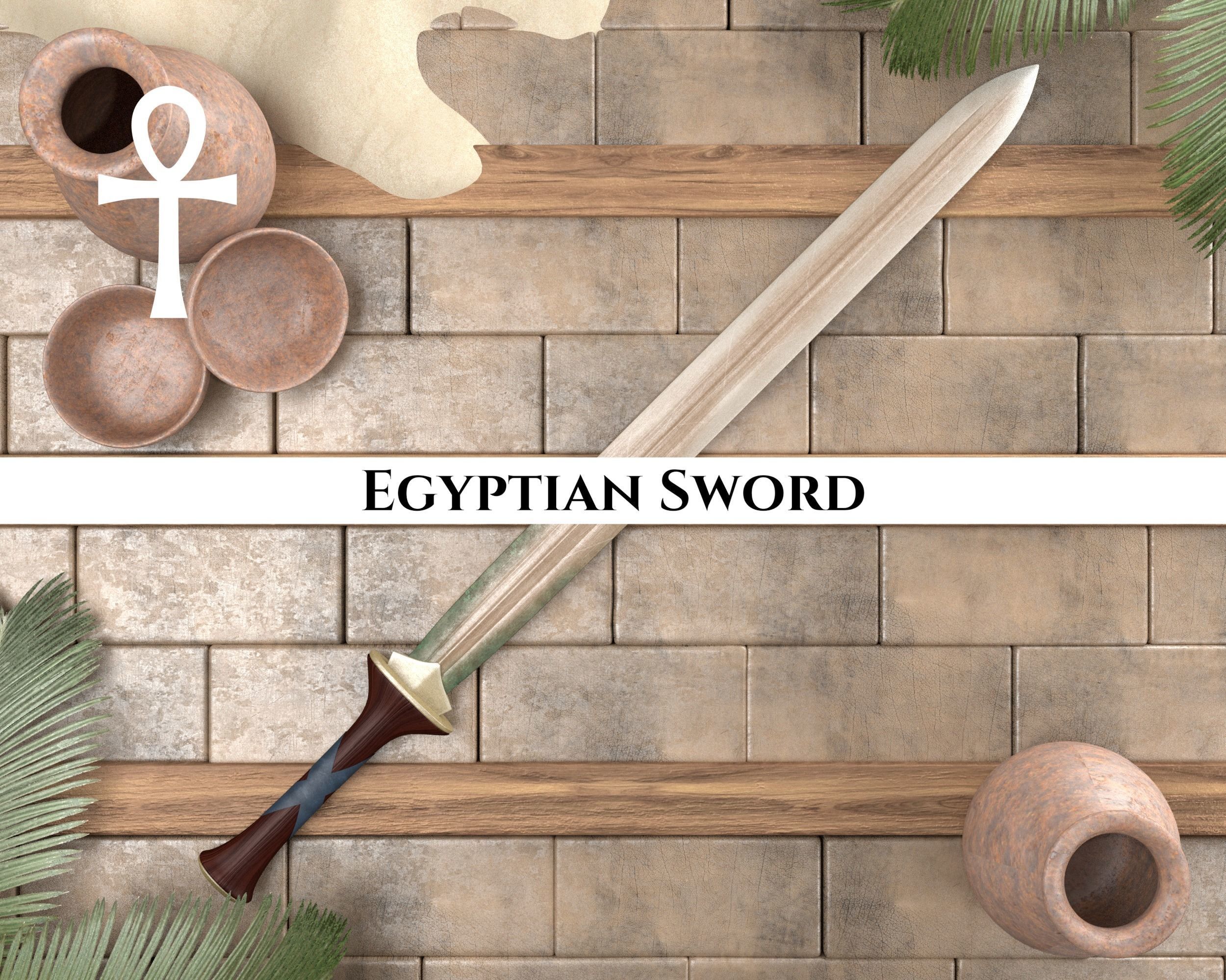 3D model Ancient Egyptian Sword VR / AR / low-poly | CGTrader