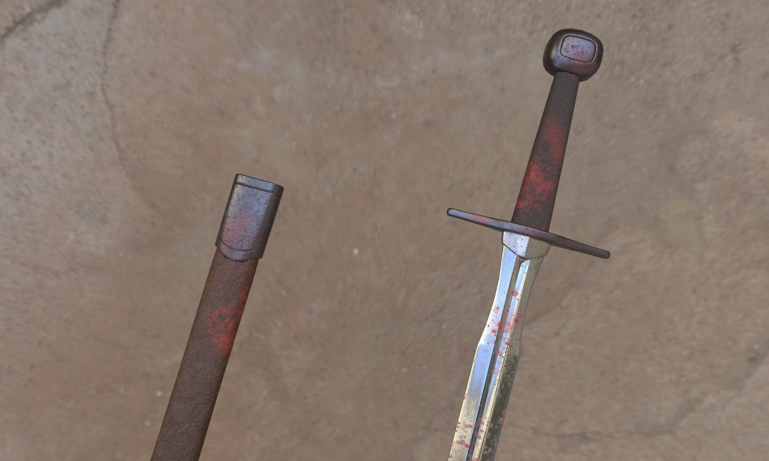 3D model Sword - 7 textures - Medieval weapon VR / AR / low-poly | CGTrader