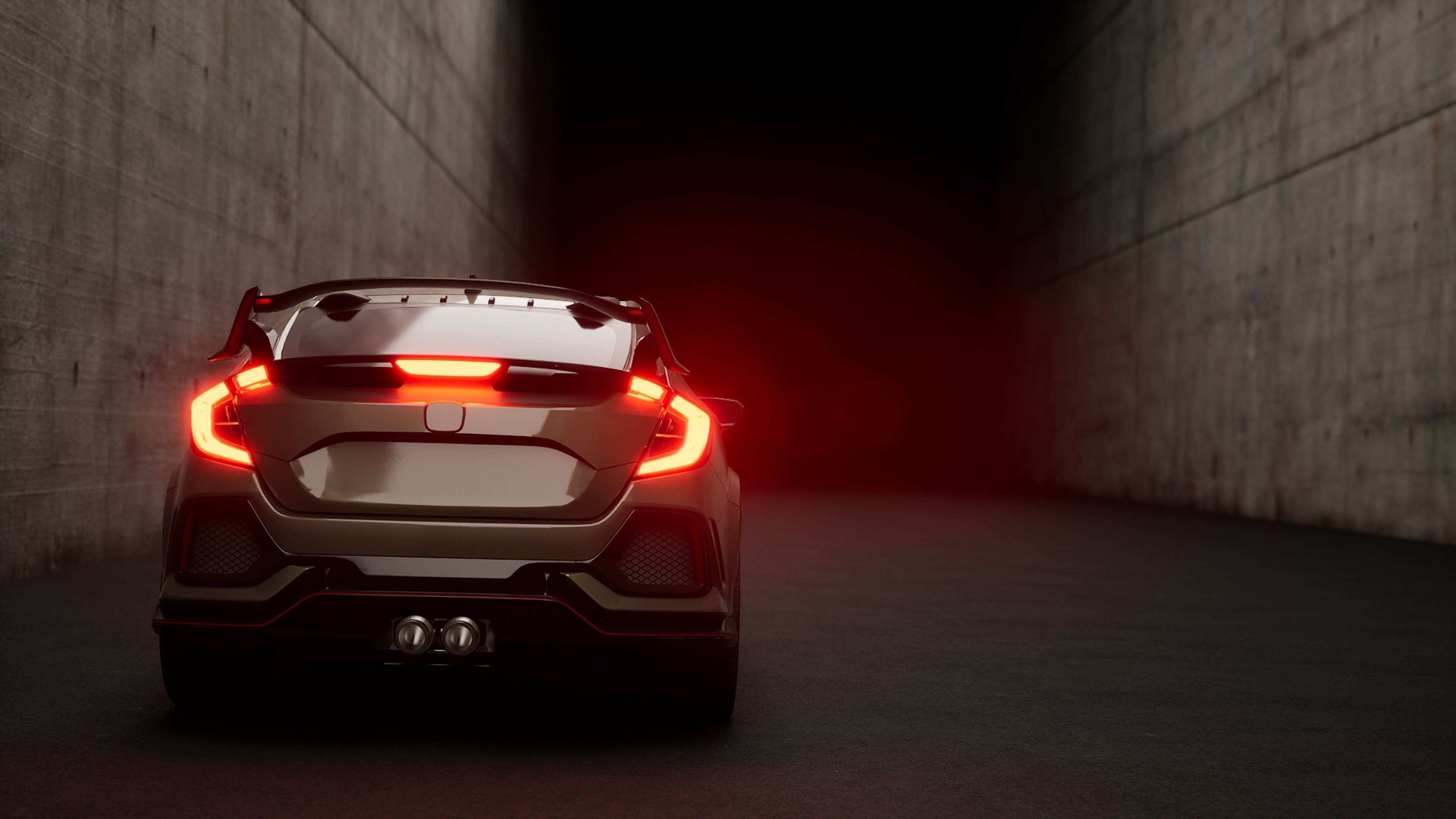 3D model Low poly Honda Civic Type R Varis 2017 without logo VR / AR ...