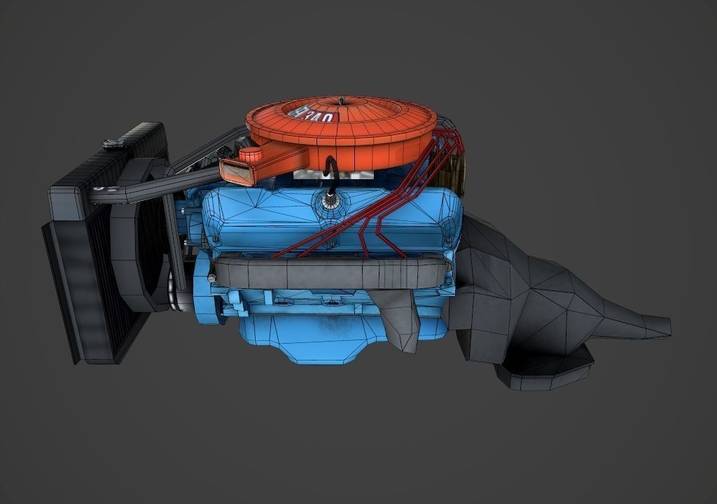 3D model MOPAR V8 lowpoly VR / AR / low-poly | CGTrader