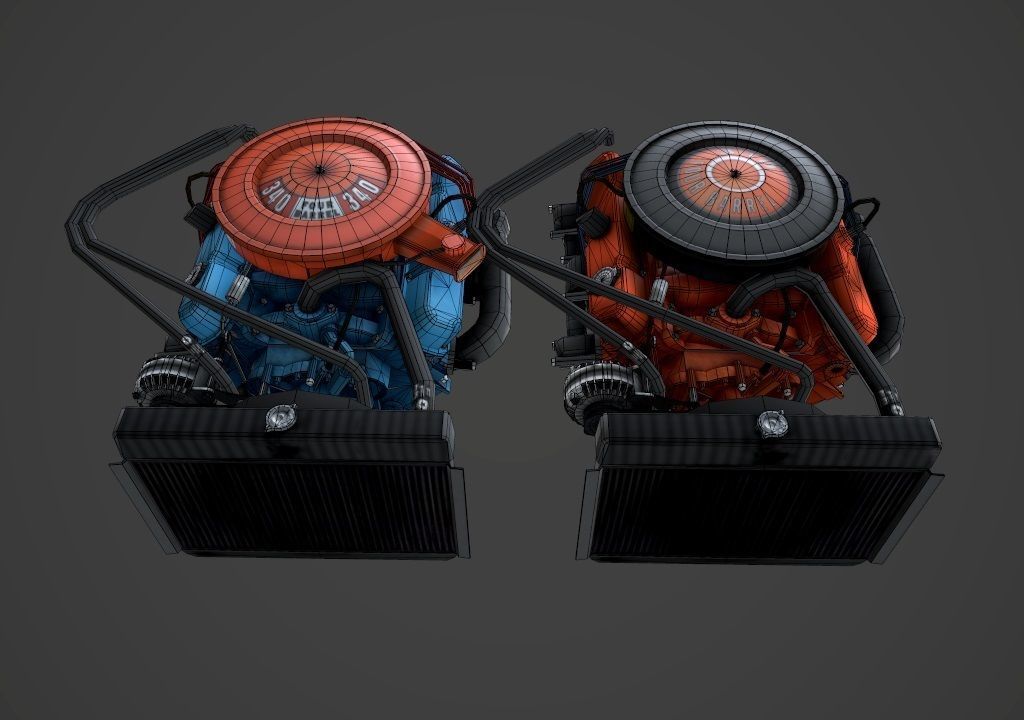 3D model MOPAR V8 lowpoly VR / AR / low-poly | CGTrader