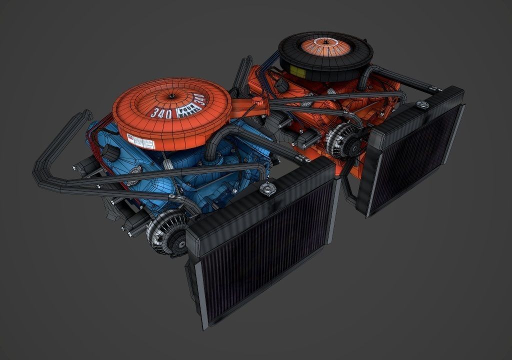 3D model MOPAR V8 lowpoly VR / AR / low-poly | CGTrader