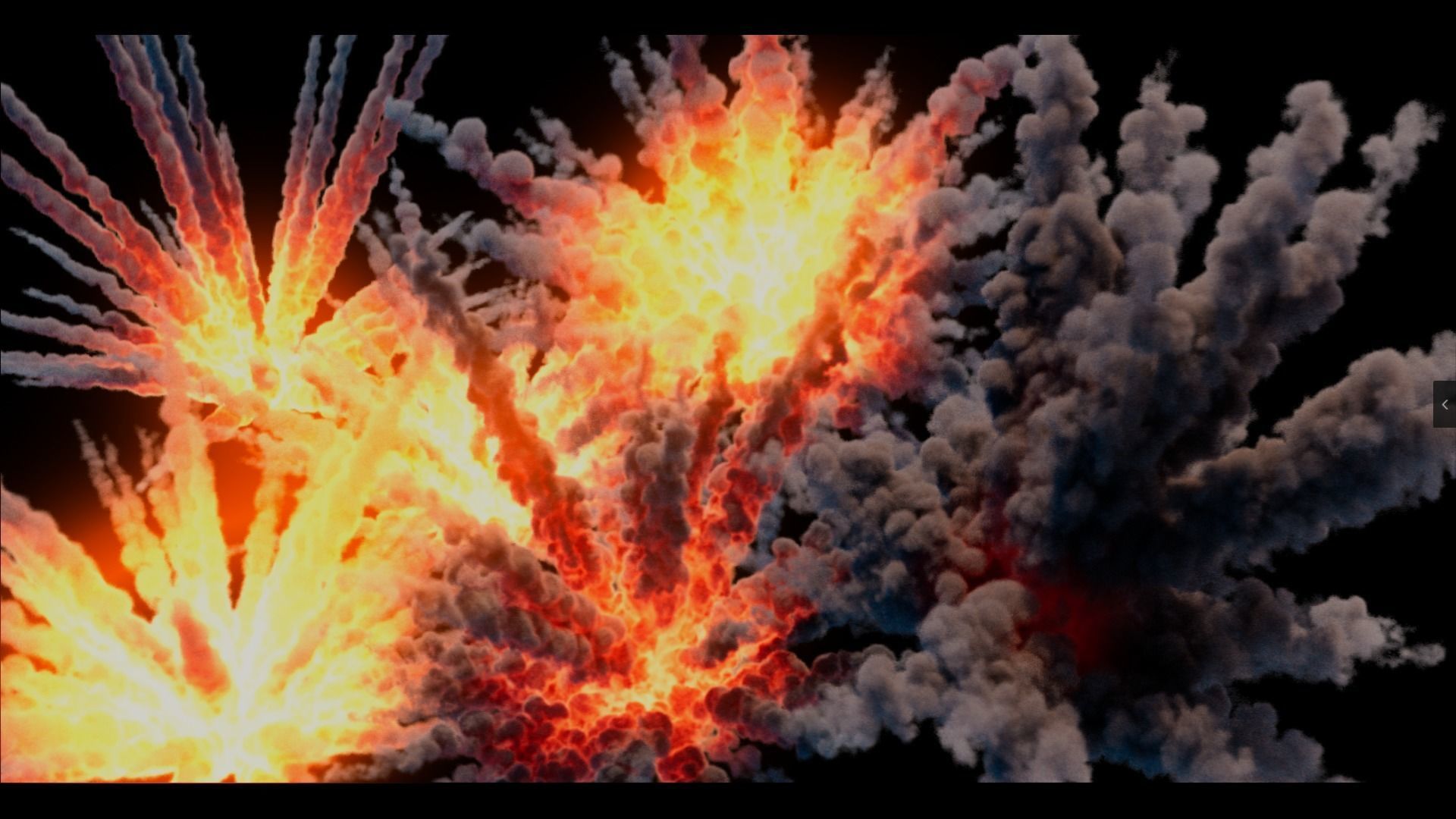 Cinematic style realistic Explosion in vdb sequence 3D model animated ...