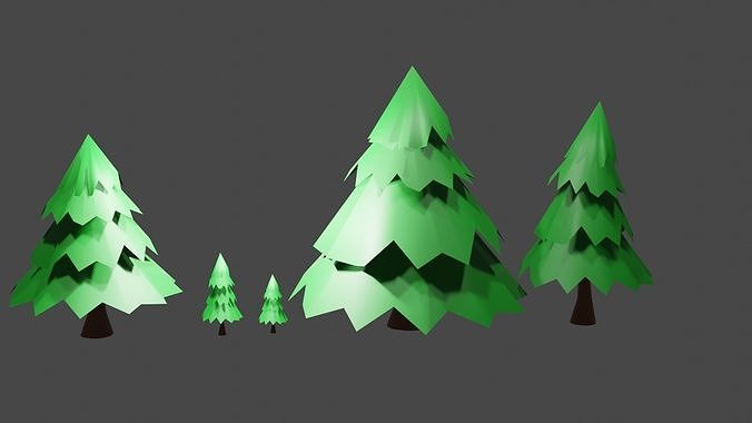 Pine Tree Low Poly free VR / AR / low-poly 3D model | CGTrader