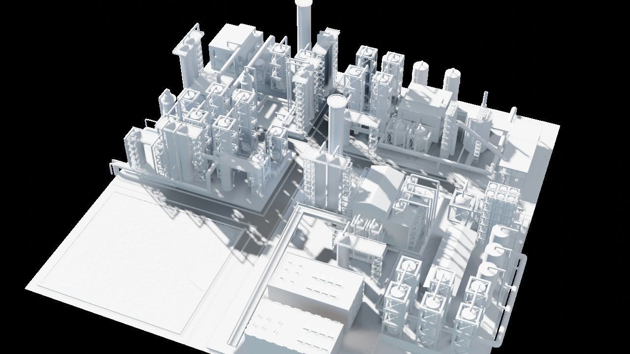 Mega Refinary 3D model 3D model | CGTrader