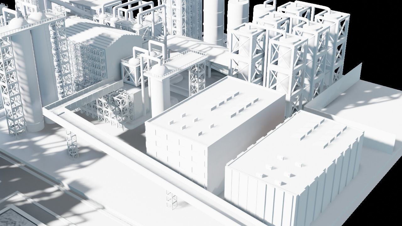 Mega Refinary 3D model 3D model | CGTrader