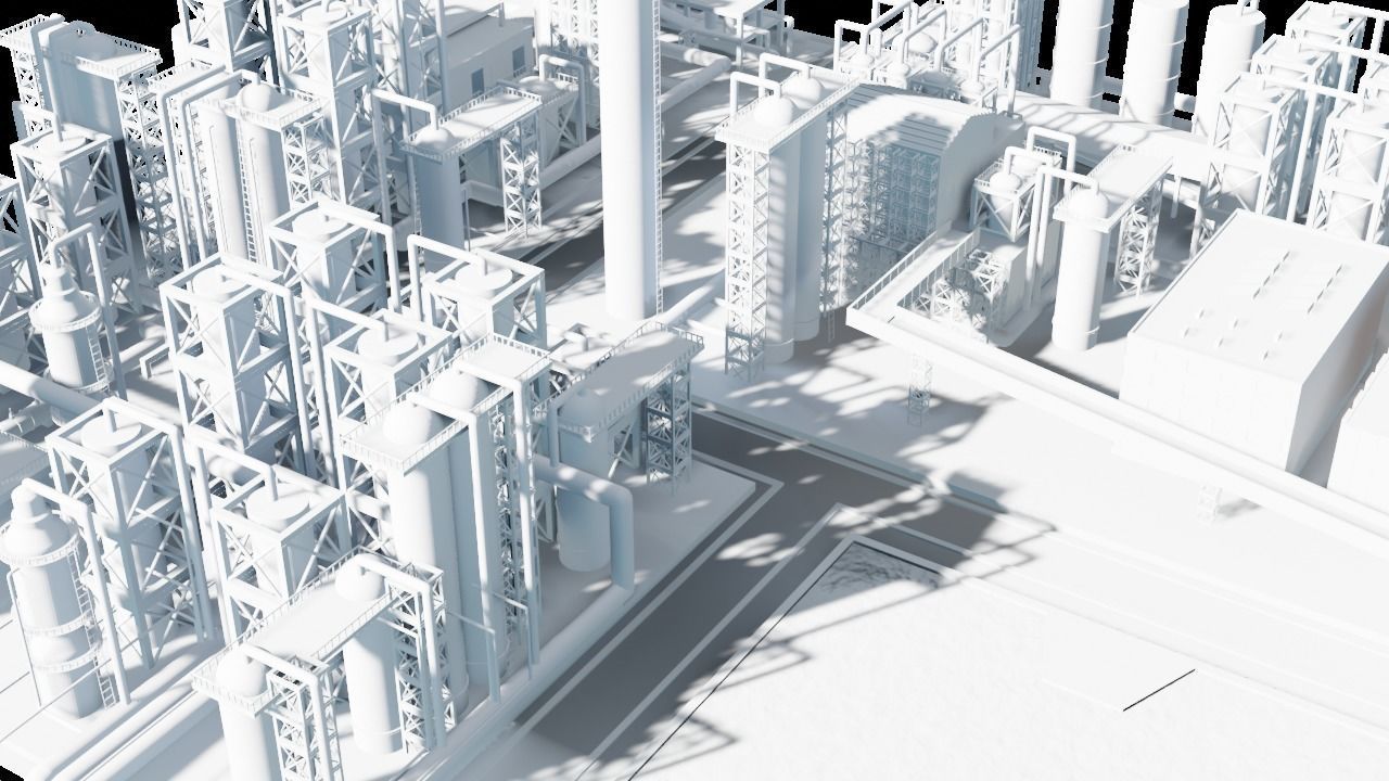 Mega Refinary 3D model 3D model | CGTrader