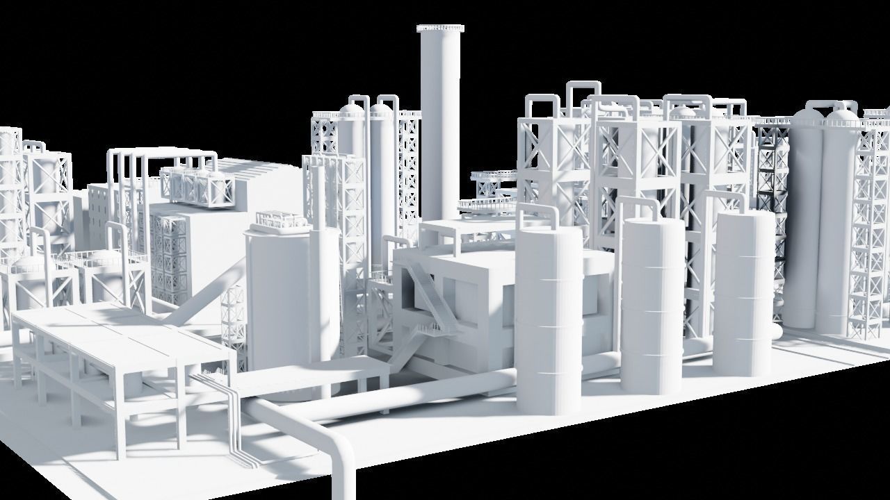 Mega Refinary 3D model 3D model | CGTrader