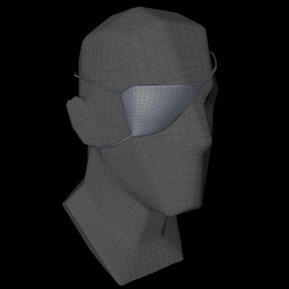 Eyepatch with head 3D model | CGTrader