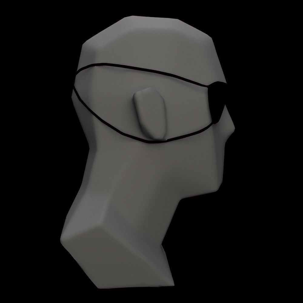 Eyepatch with head 3D model | CGTrader