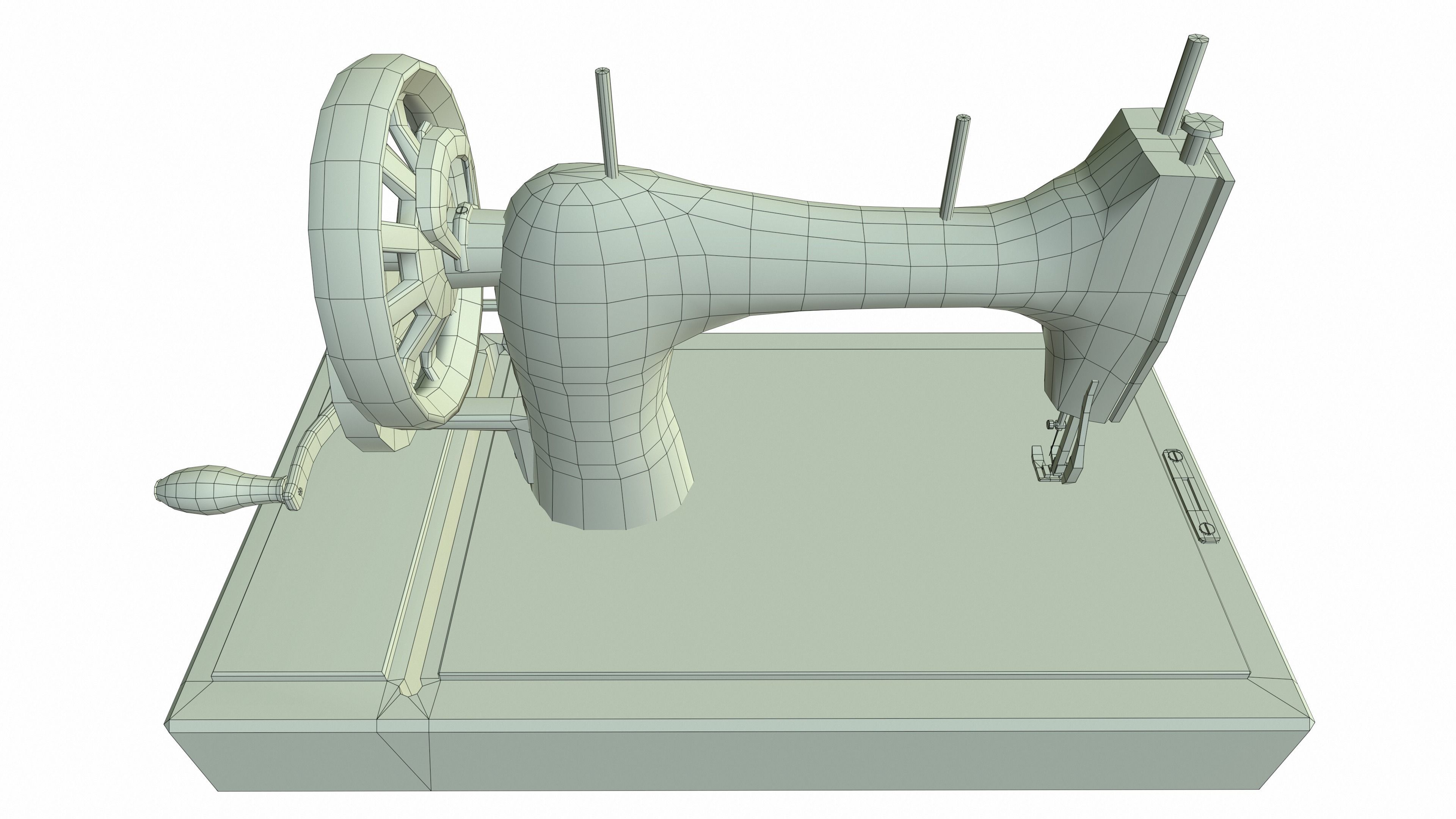 3D model Old Singer Sewing Machine VR / AR / low-poly | CGTrader