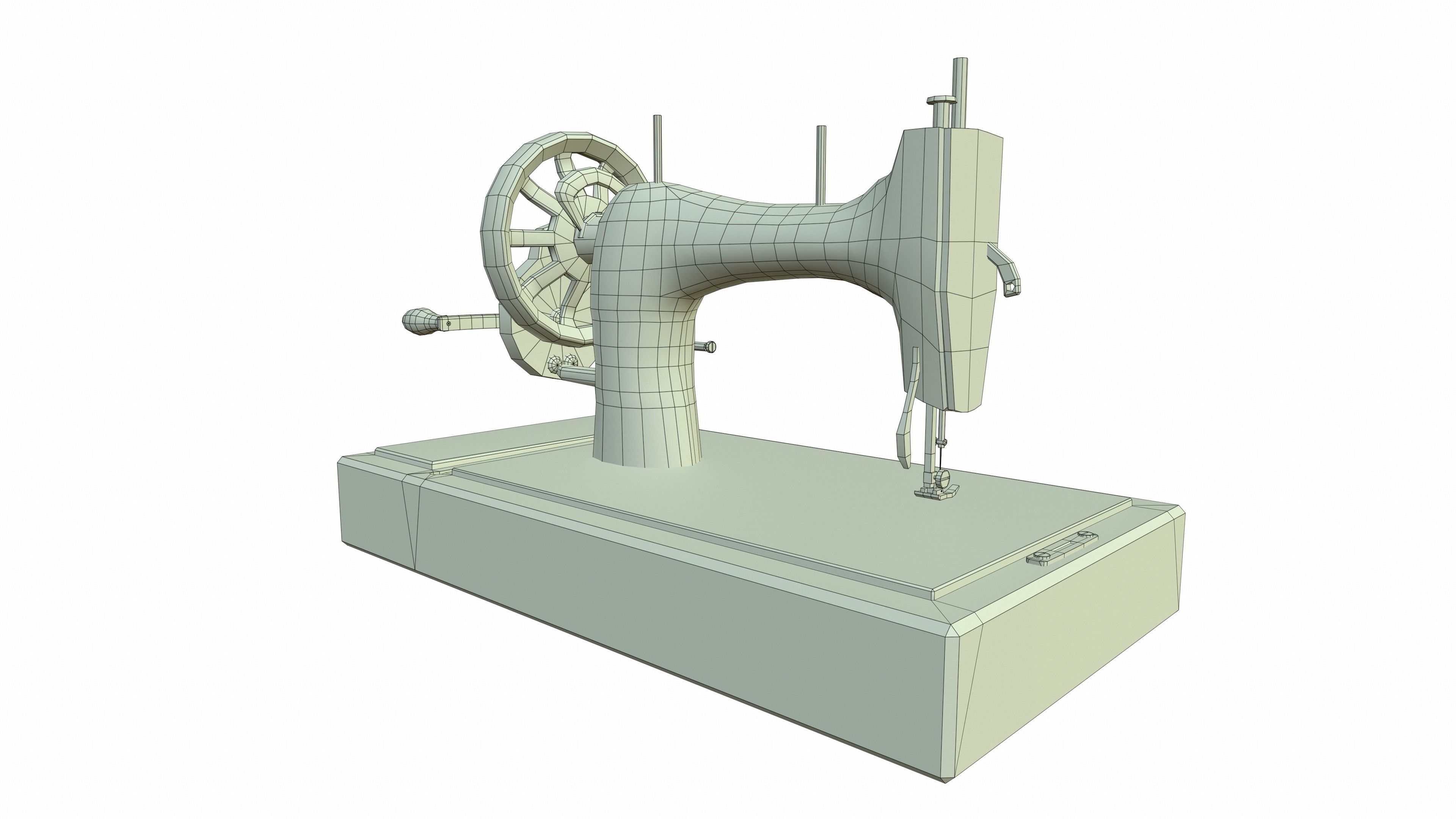 3D model Old Singer Sewing Machine VR / AR / low-poly | CGTrader