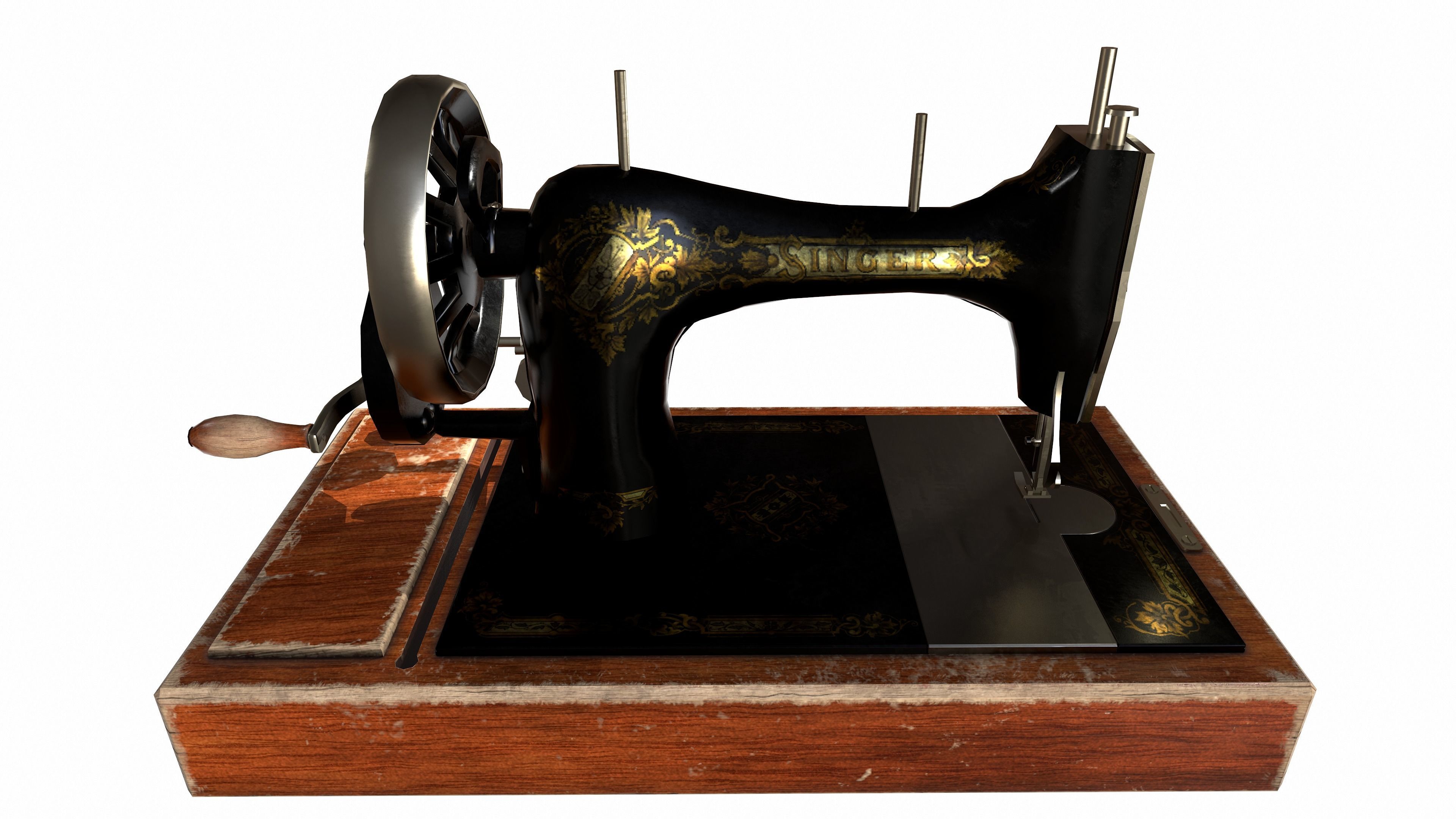 3D model Old Singer Sewing Machine VR / AR / low-poly | CGTrader