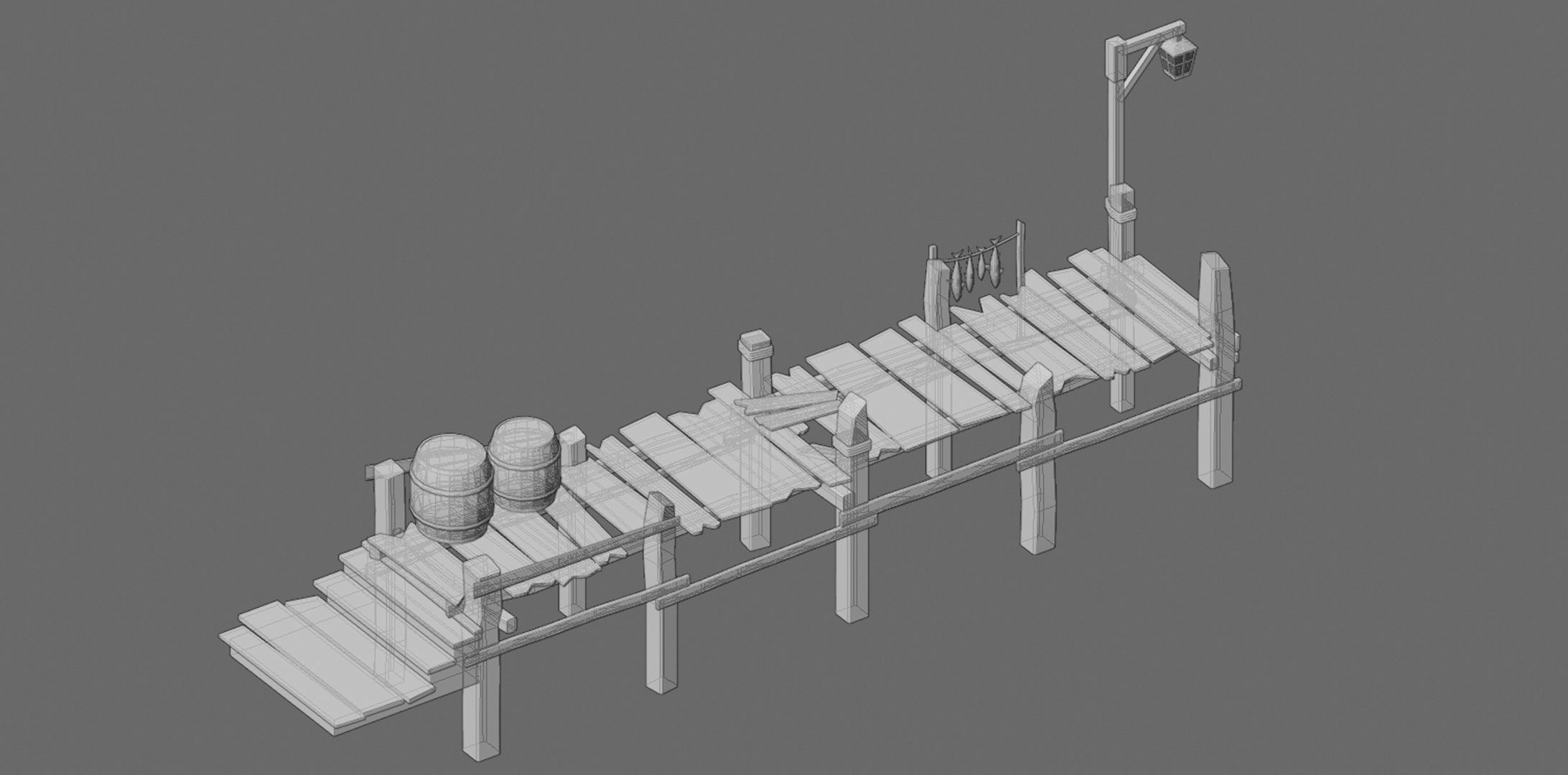 3D model Pier Low-poly 3D model VR / AR / low-poly | CGTrader