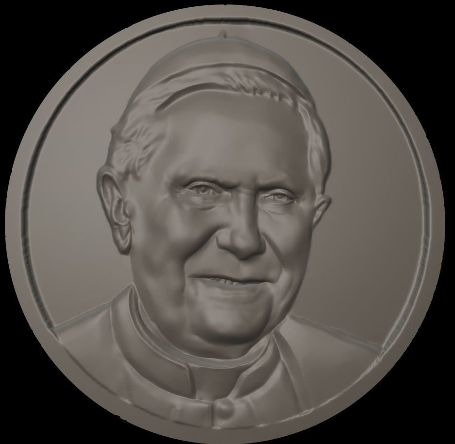 Joseph Ratzinger Pope vatican portrait 3D model 3D printable | CGTrader