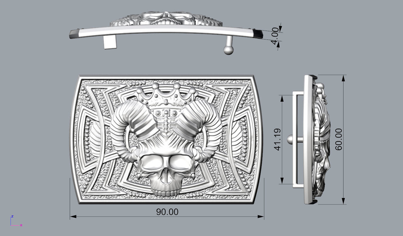 Buckle 001 3D model 3D printable | CGTrader