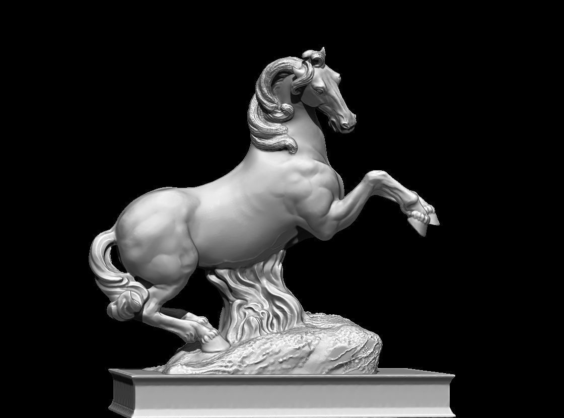 horse rampant sculpture monument 3D model 3D printable | CGTrader