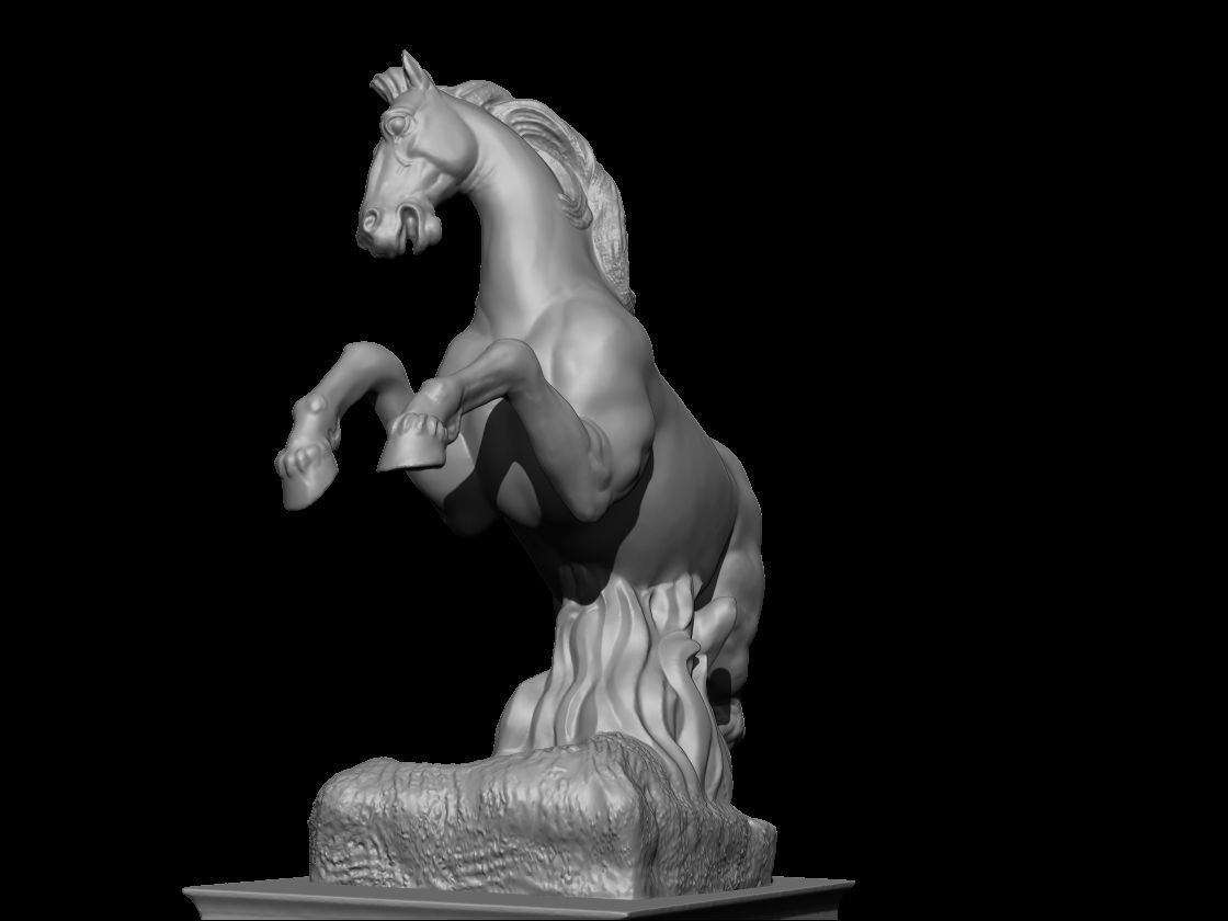 horse rampant sculpture monument 3D model 3D printable | CGTrader