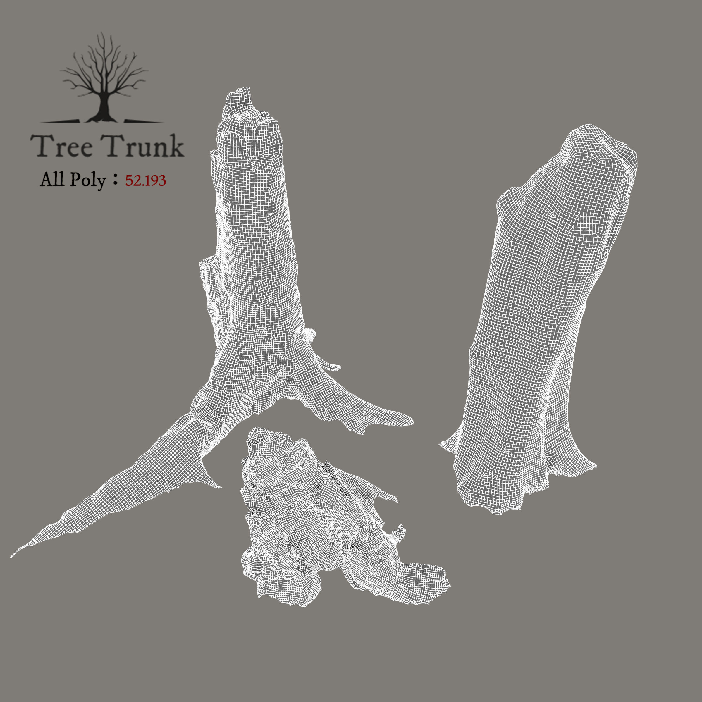 Tree trunks 3D model | CGTrader