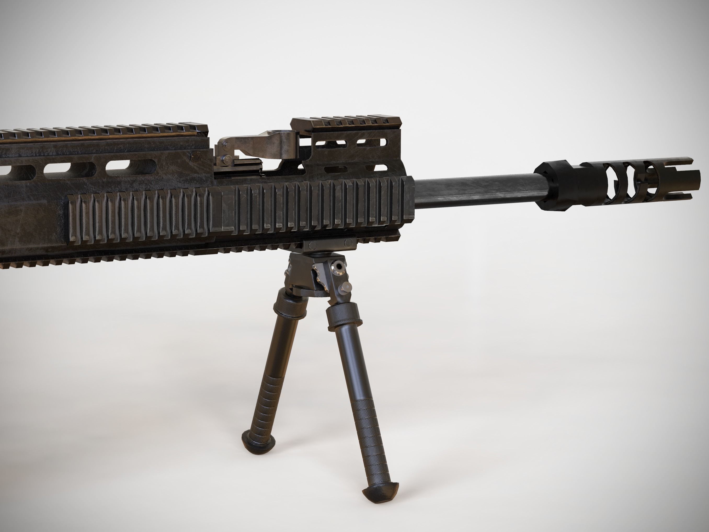 3D model FN SCAR - H SV - Sniper Rifle - Highly Detailed - PBR VR / AR ...