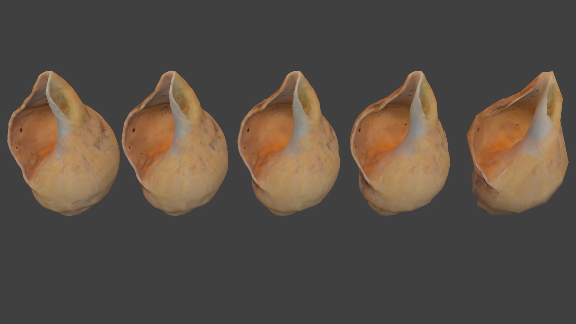 3D model Pointed Spiral Seashell Photoscan VR / AR / low-poly | CGTrader