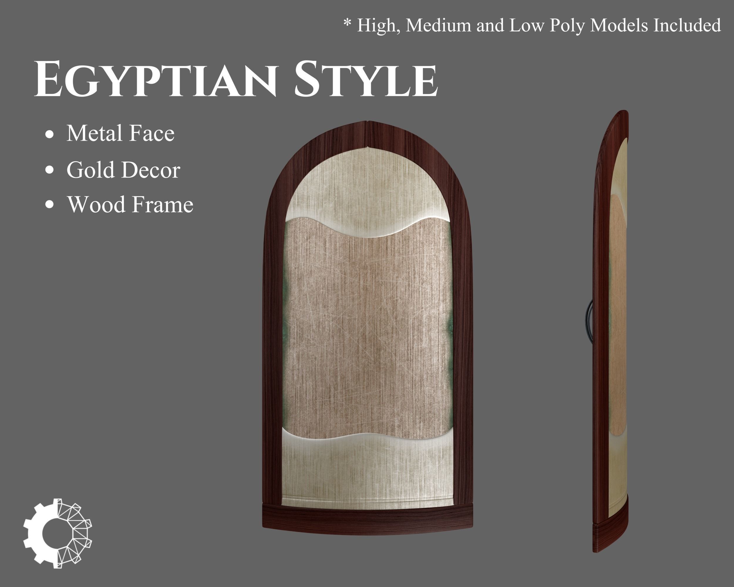 3D model Ancient Egyptian Shield VR / AR / low-poly | CGTrader