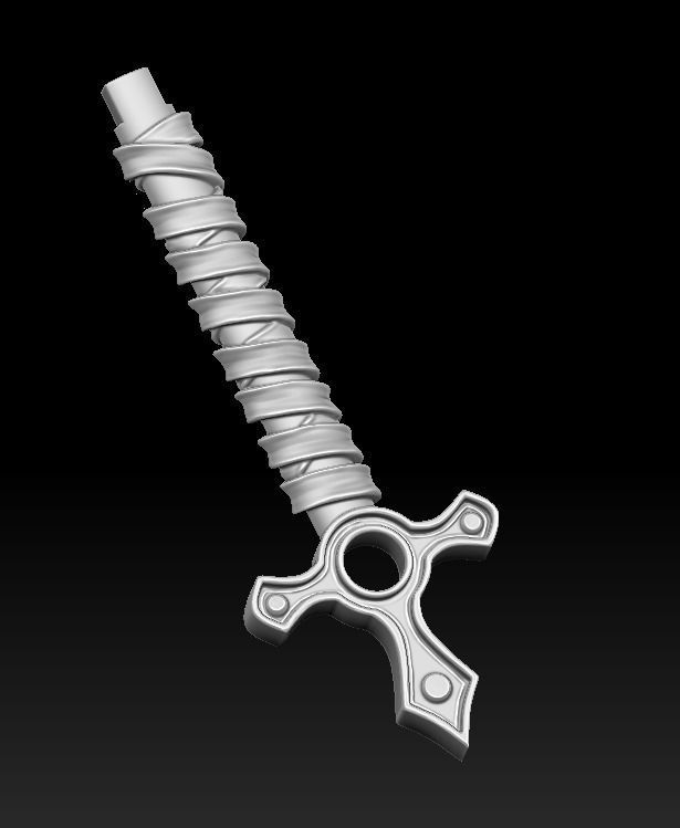 winged sword 3d print 3D model 3D printable | CGTrader