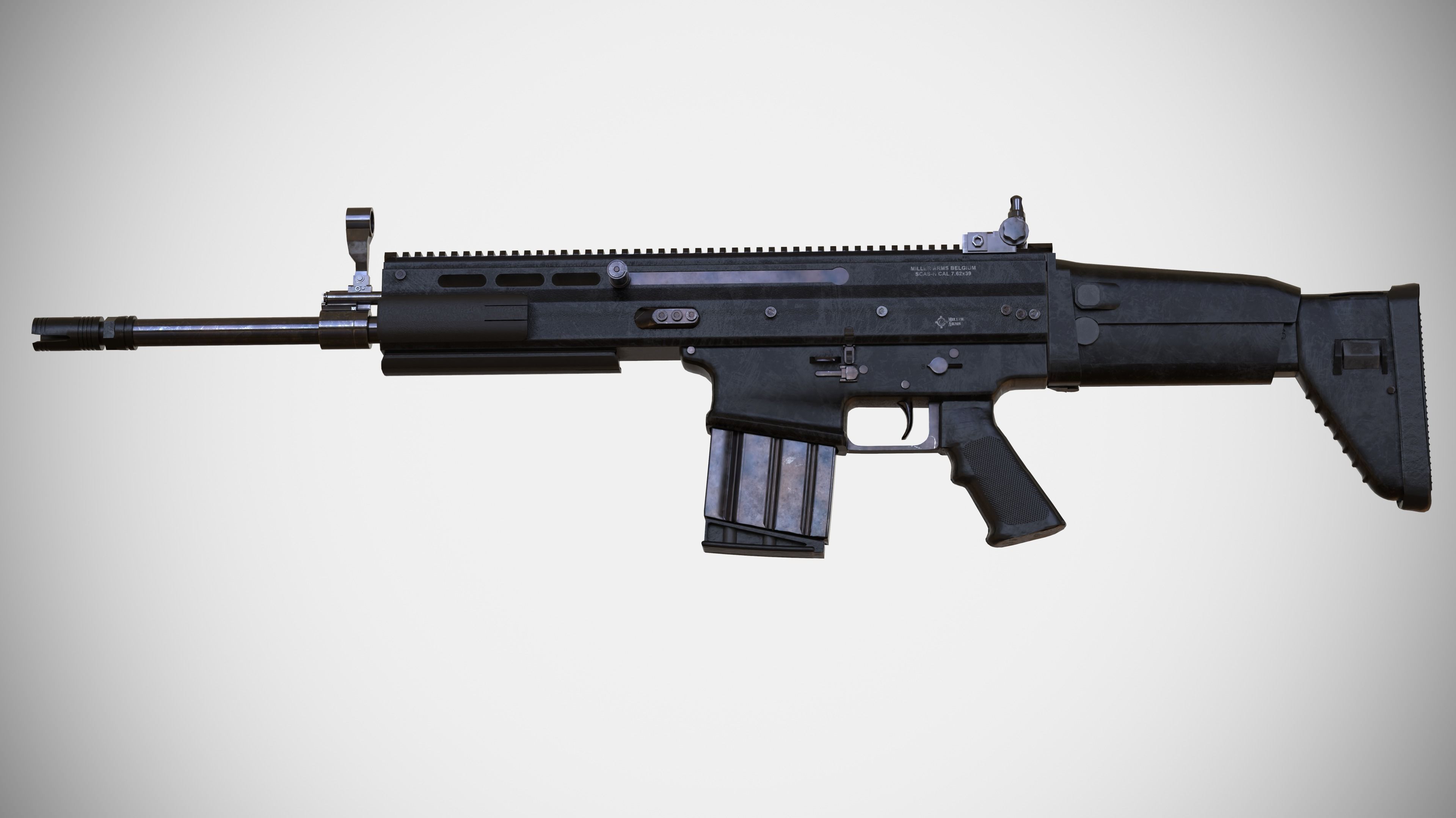 3D model FN SCAR - H - 25 Attachments - Customizable - Highly Detailed ...