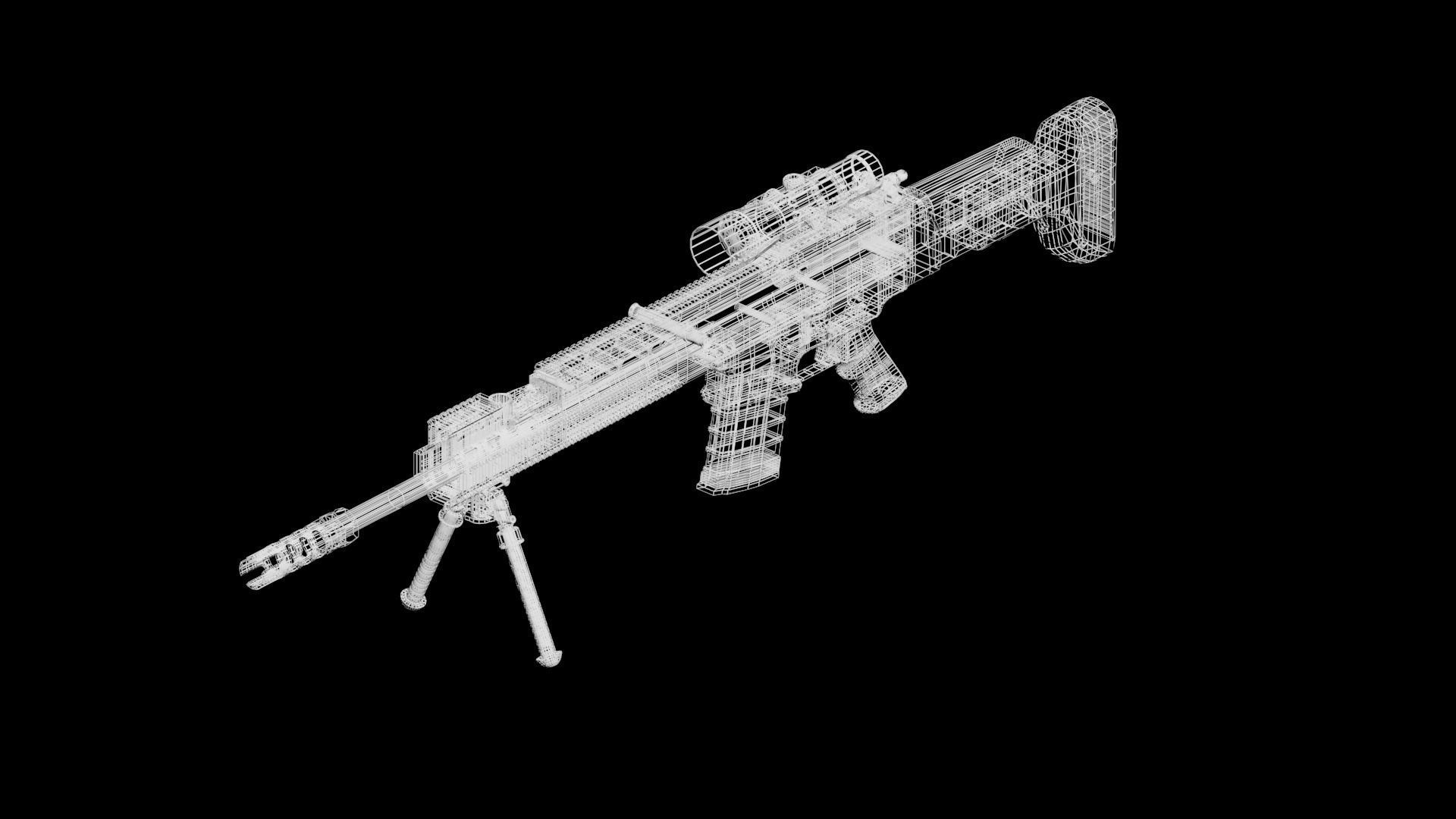 3D model FN SCAR - H - 25 Attachments - Customizable - Highly Detailed ...