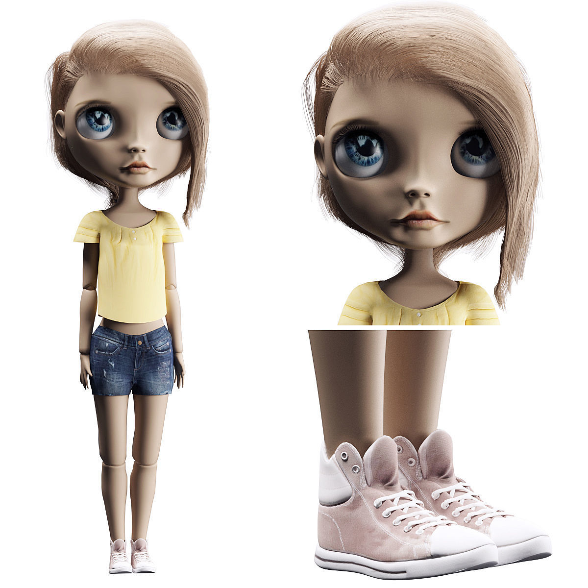 3D model Blythe Dolls Set VR / AR / low-poly | CGTrader