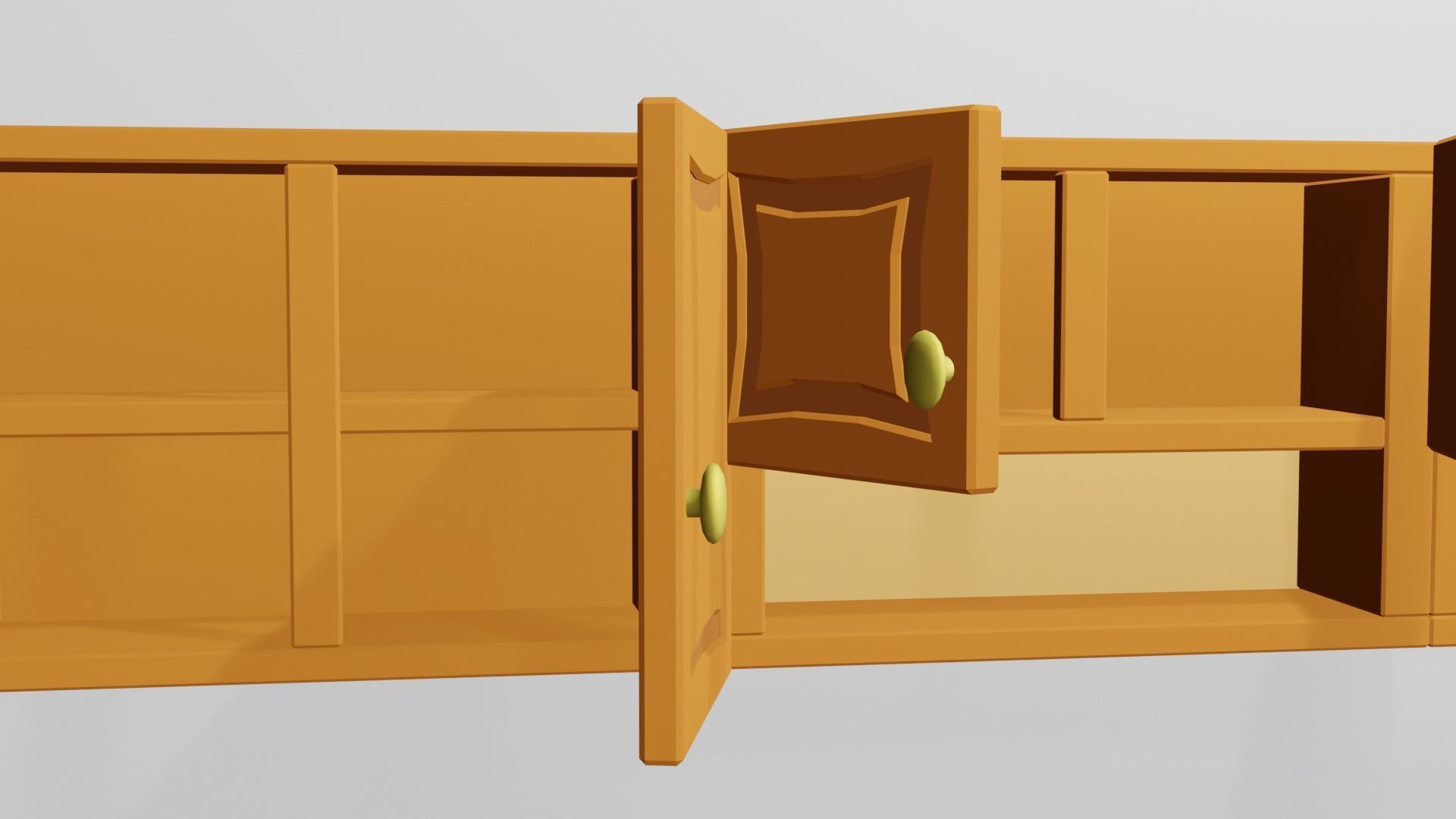 3D model Cartoon modular kitchen 2 VR / AR / low-poly | CGTrader