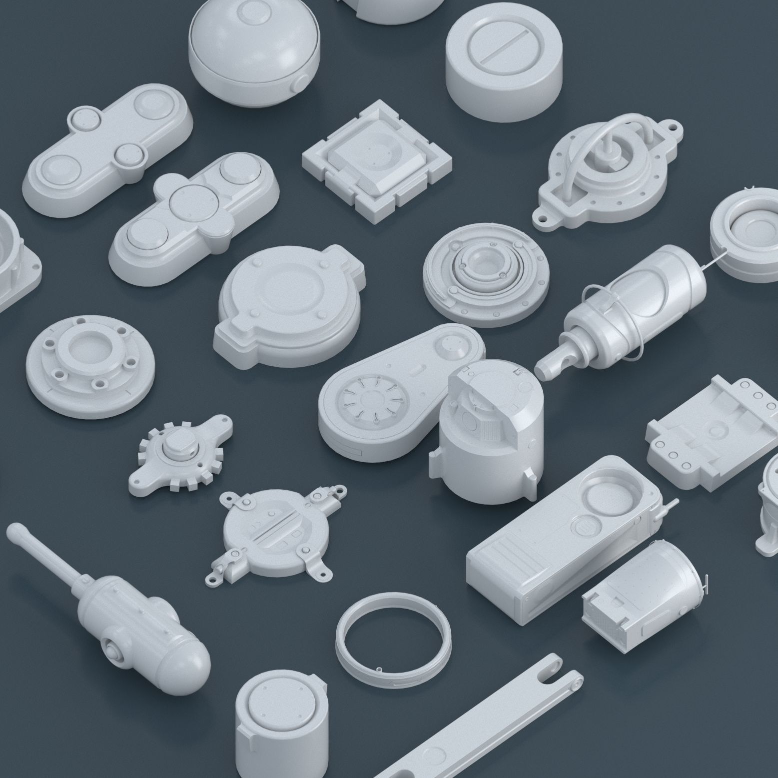 sci-fi spare parts 3D model | CGTrader