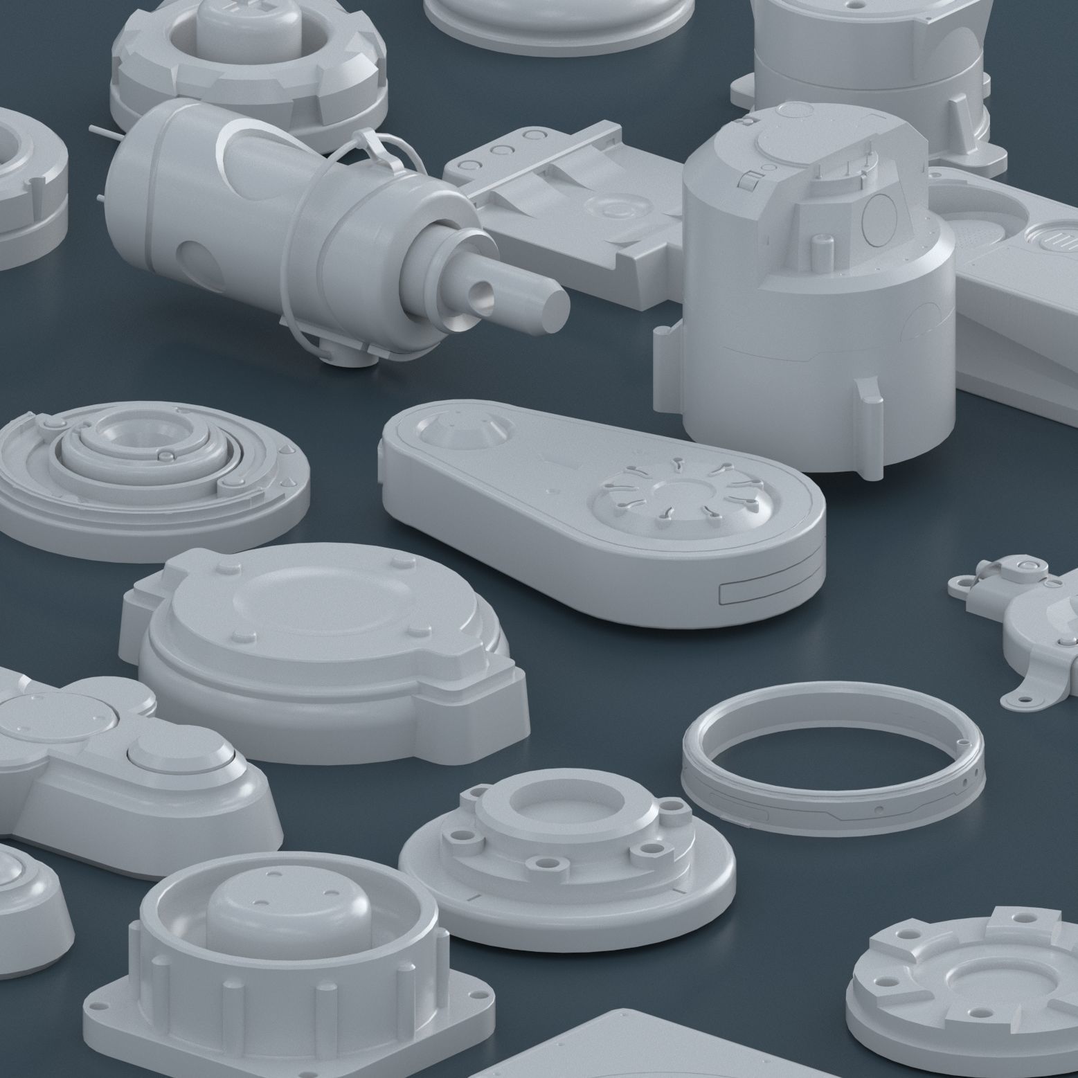 sci-fi spare parts 3D model | CGTrader