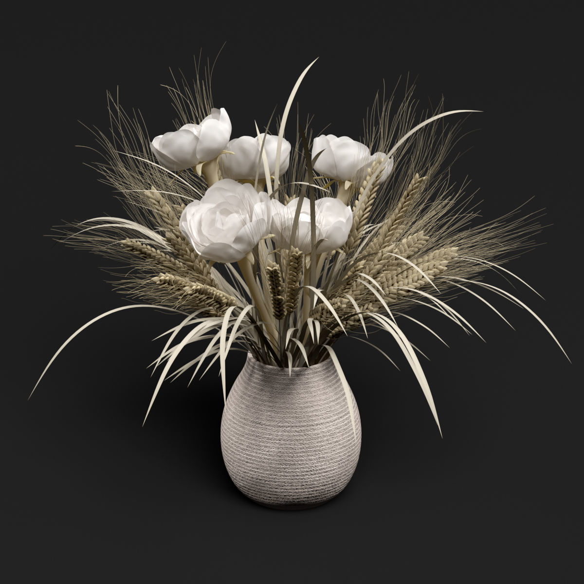 Bouquet of dried flowers 3D model | CGTrader